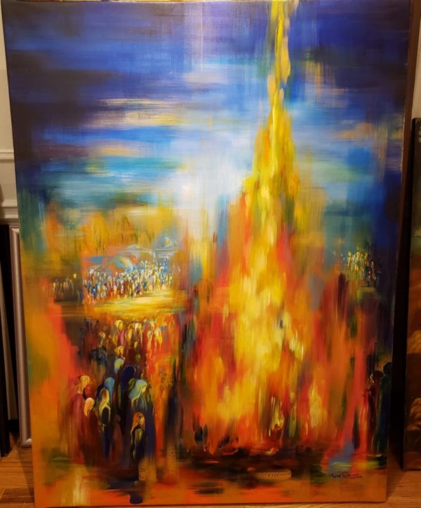 Jewish Art Mira Eisen, Lag Baomer, acrylic on canvas, 43×58 | Leviim ...
